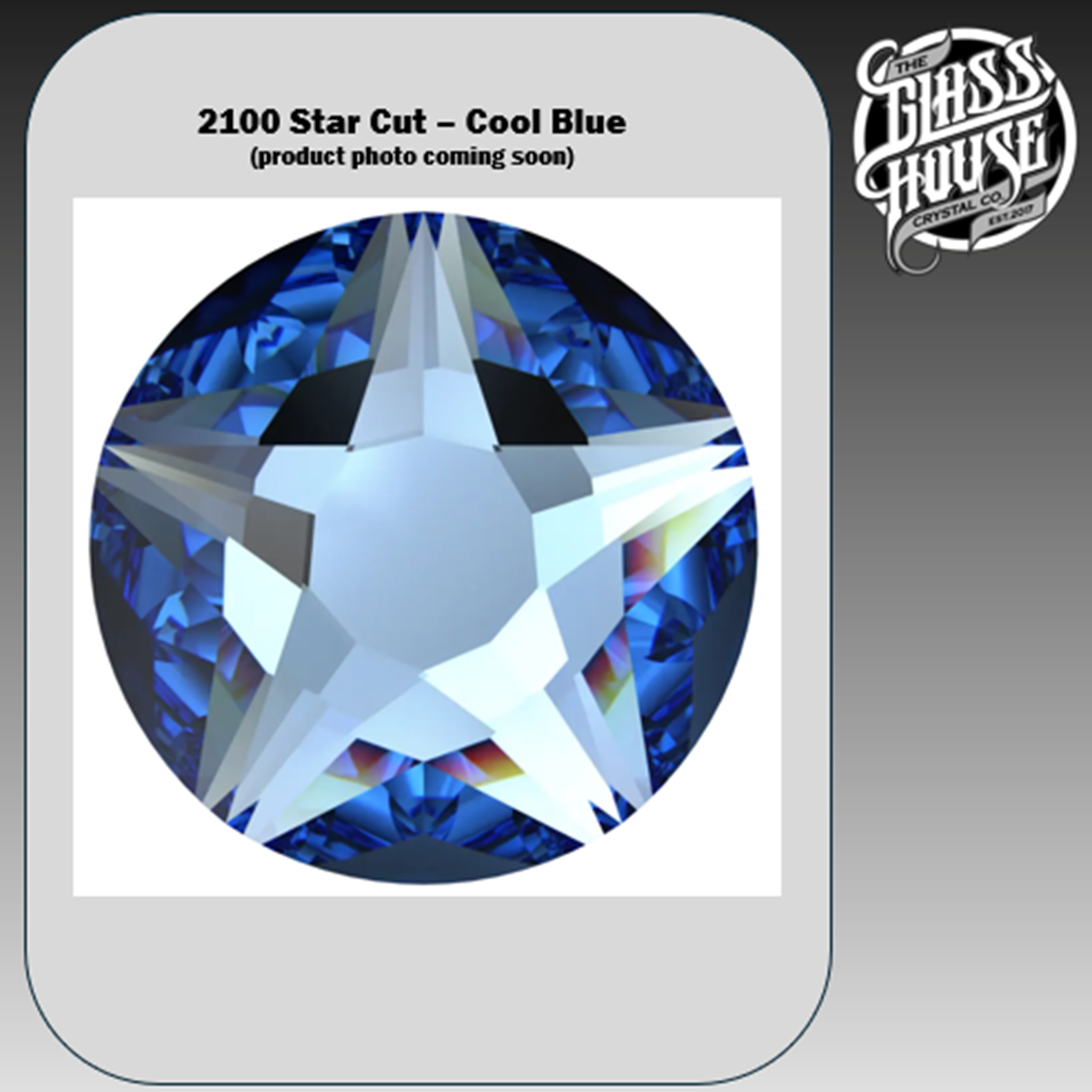 2100 Star Cut - Cool Blue – The Glass House Crystal Co., LLC